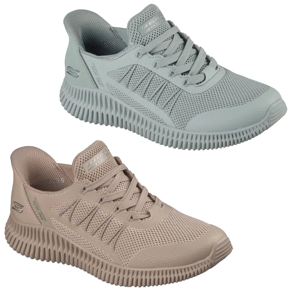 Skechers Ladies Slip-ins BOBS Geo Lite Divine Pace Trainers - More ...