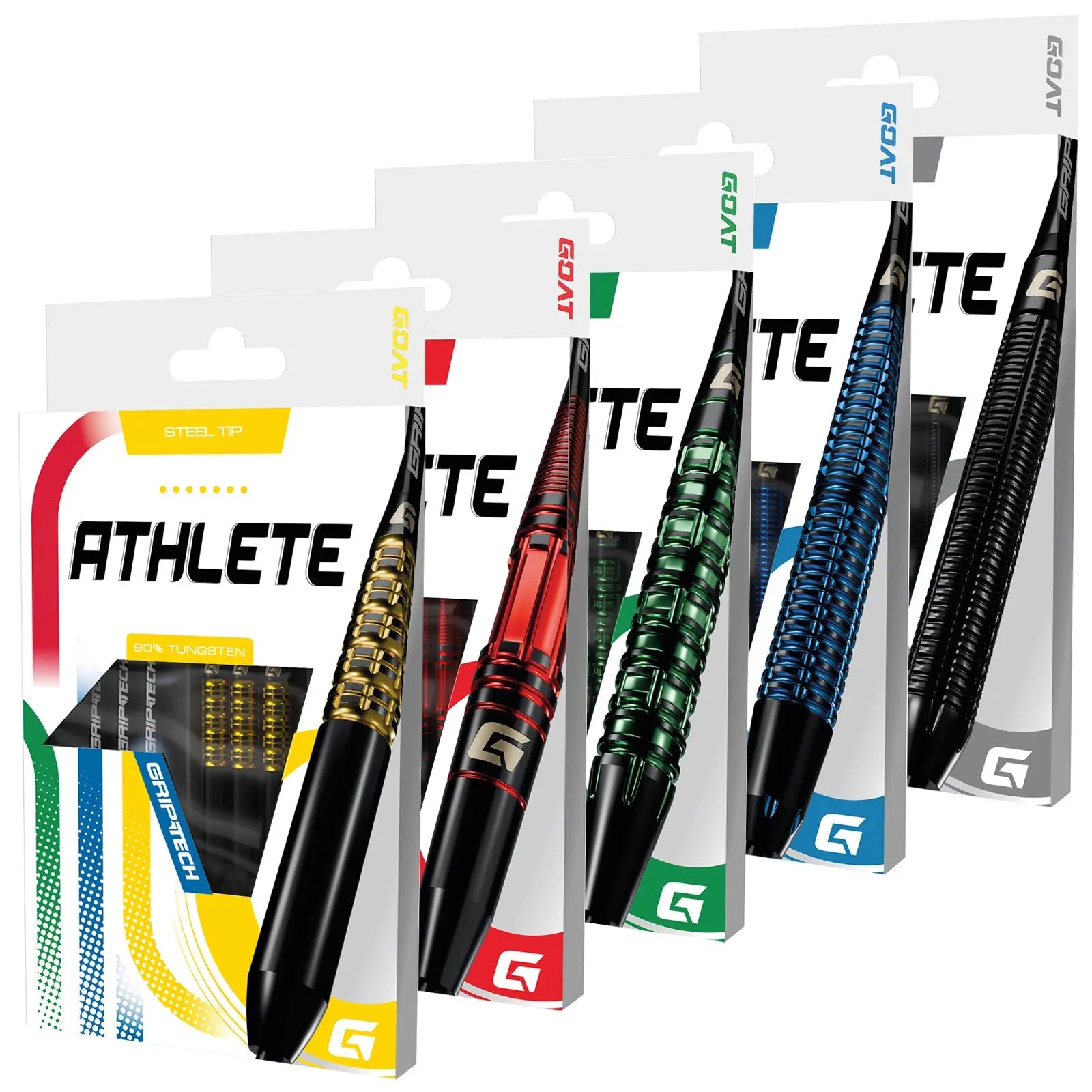 GOAT Athlete Steel Tip 90% Tungsten Darts Set - More Sports